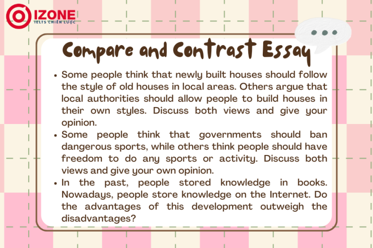 [IELTS Writing Task 2] Cách viết Compare and Contrast Essay hiệu quả